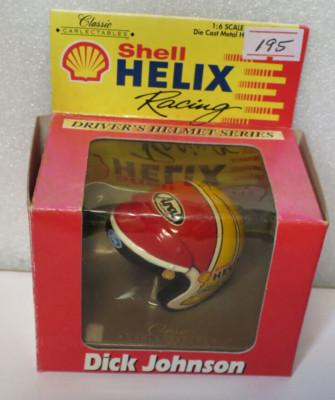 1/6 CLASSIC CARLECTIBLES DRIVER'S HELMET SERIES DICK JOHNSON DJR SHELL ...