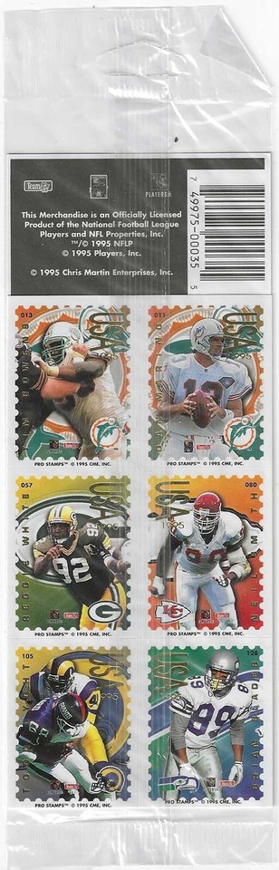 1995 NFL Pro Stamps SEALED Dan Marino Reggie White Trace Armstrong ...