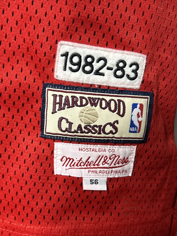 Moses Malone jersey adult 56 NBA Authentic Mitchell & Ness Philadelphia ...