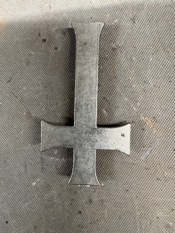 Vintage Cross Crucifix Jesus Christ Silver Tone Italy INRI Christian ...