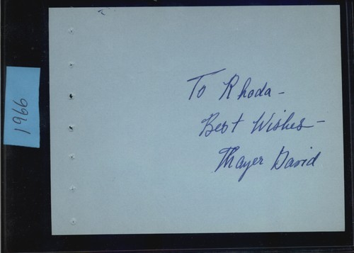 Thayer David - Signed Autograph Book Page - Dark Shadows | eBay