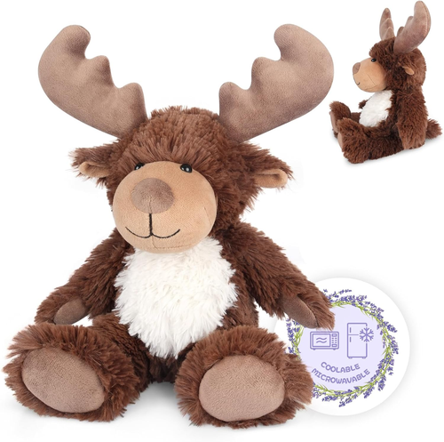 Heatable & Coolable Moose Stuffed Animal, Plushies Microwavable Heating ...