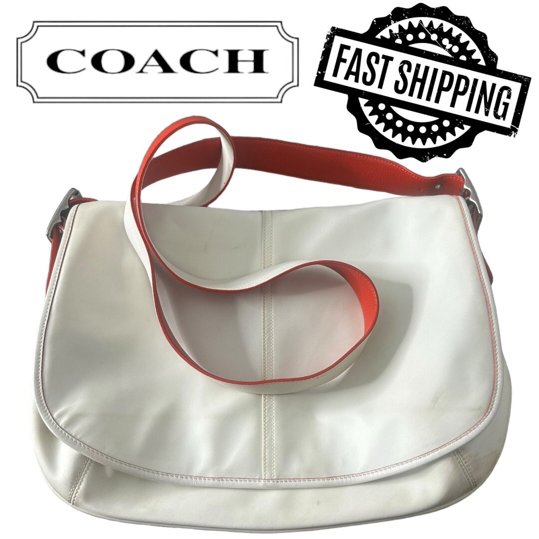 HTF COACH Hamptons Nylon/Leather Crossbody Messenger … - Gem