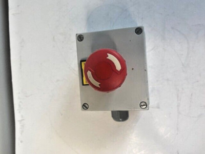 ALLEN BRADLEY 800F-1MM3 EMERGENCY STOP METAL ENCLOSRE ASSEMBLED STATION ...