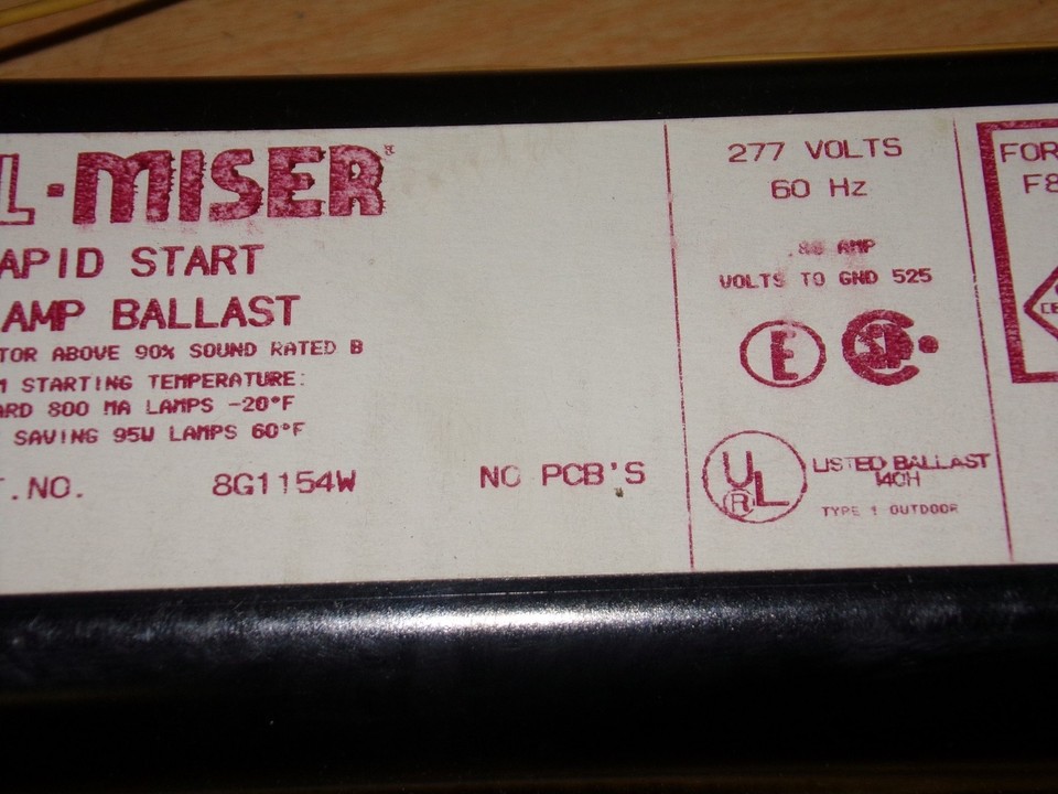 NEW Valmont Electric 8G1154W Class P Ballast 277V 60Hz *FREE SHIPPING ...
