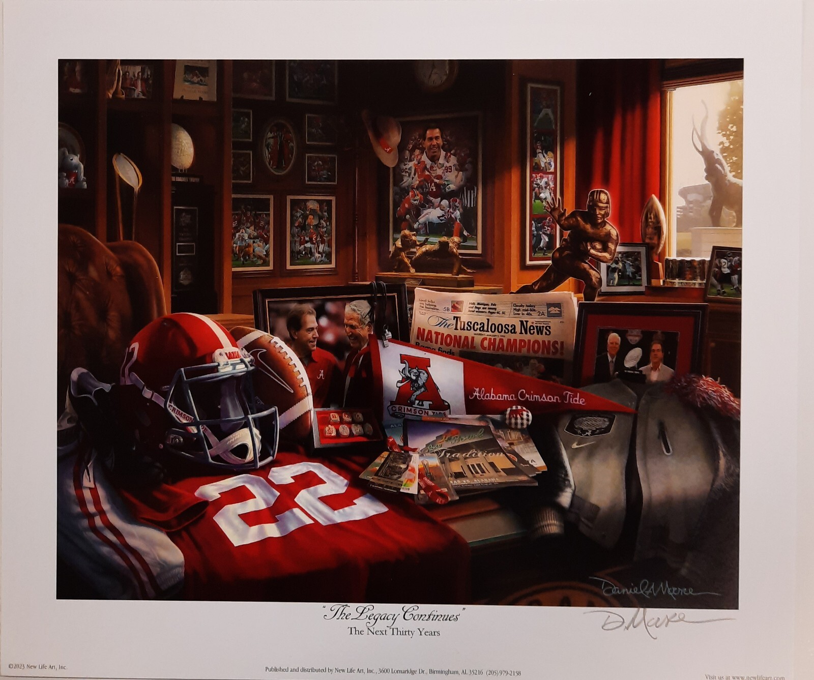 ALABAMA football Nick Saban print "The Legacy Continues" by Daniel ...