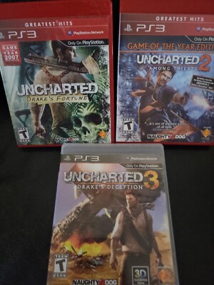 Uncharted 1, 2, 3 Trilogy - PS3 Sony PlayStation 3 All Tested GOTY | eBay