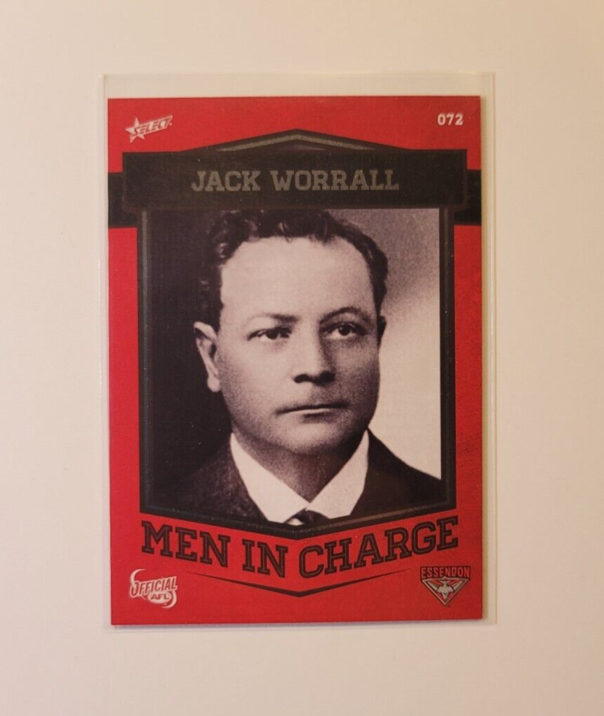 2013 AFL SELECT ESSENDON BOMBERS HALL OF FAME 140 YEARS CARD JACK ...