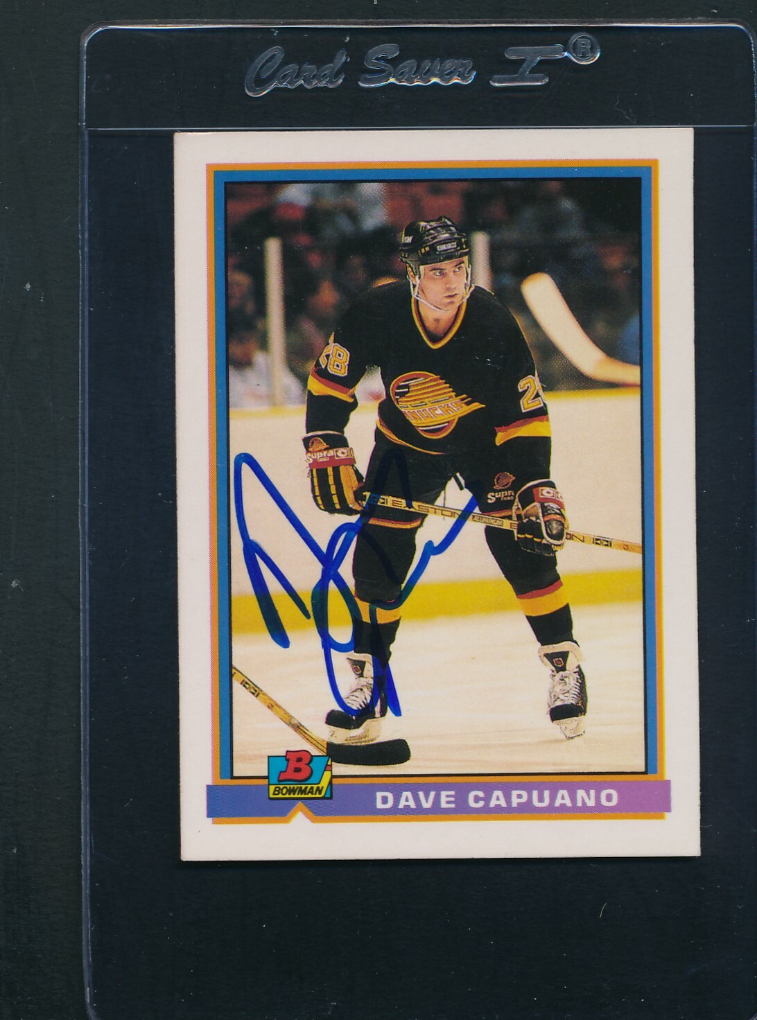 1991/92 Bowman #323 Dave Capuano Canucks Signed Auto *E790 | eBay