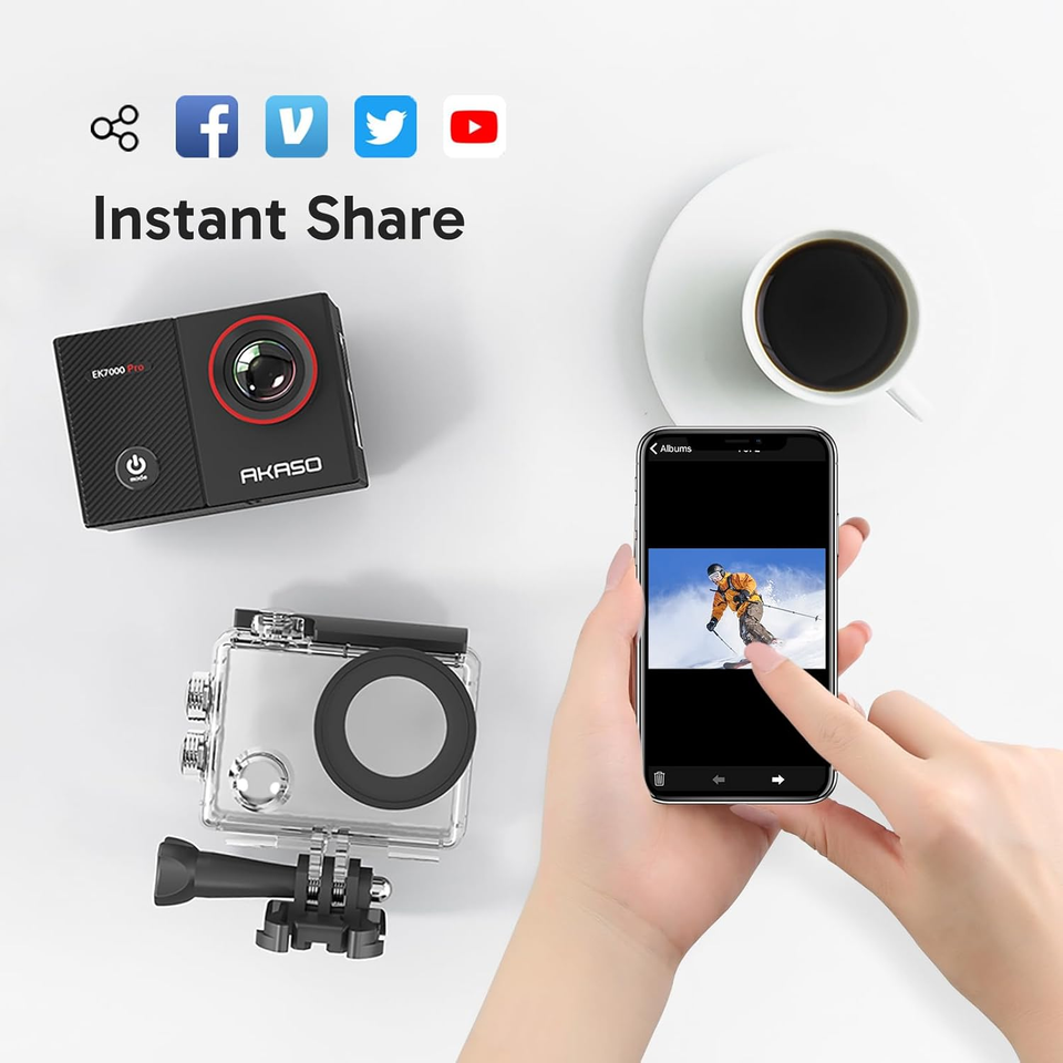 Action Cam 4K 20MP Waterproof 40M Underwater Touch Screen EIS | eBay UK