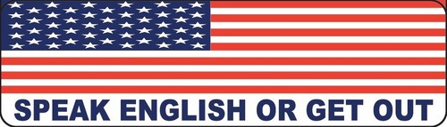 American Flag Speak English Or Get Out Motorcycle Helmet Sticker 0474 ...