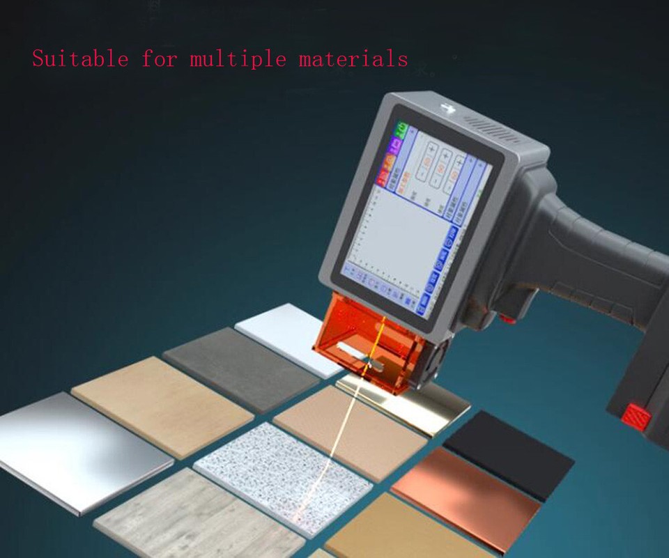 5in Touch Screen Portable Hand-held Laser Coding Printer Batch Expiry ...