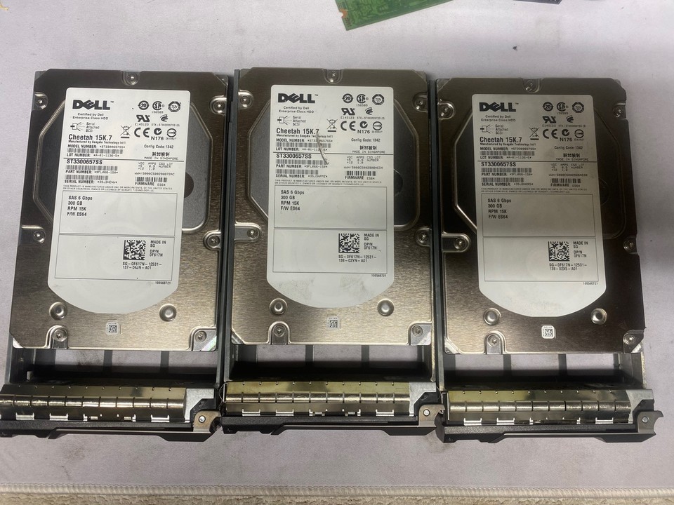 DELL Seagate 300GB 15K RPM 6GB SAS 3.5'' F617N 0F617N ST3300657SS HARD ...