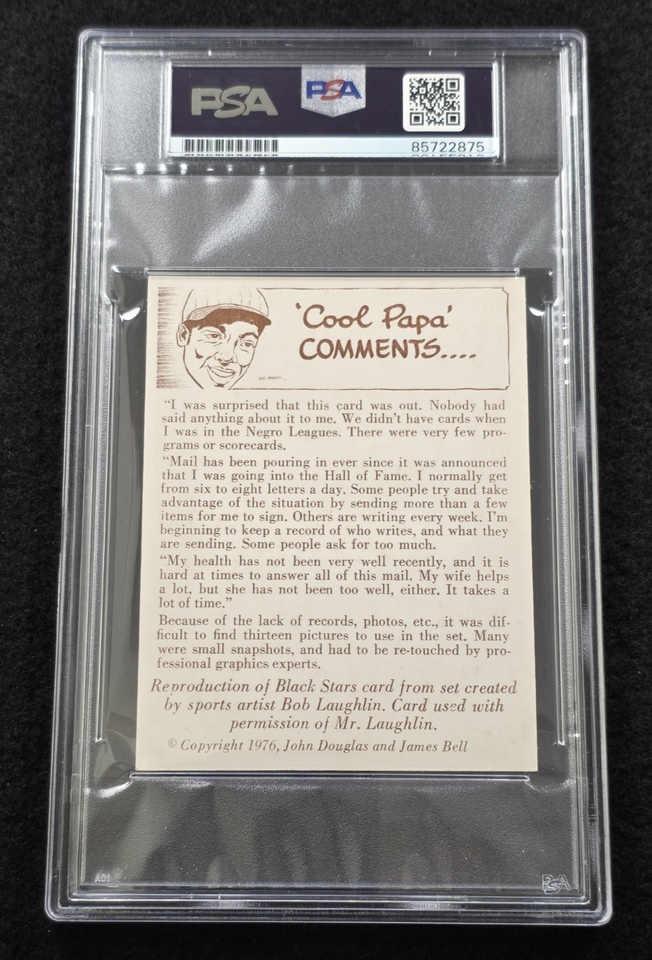 1976 JAMES COOL PAPA BELL Signed Douglas Bell Card-NEGRO LEAGUES-GRAYS ...