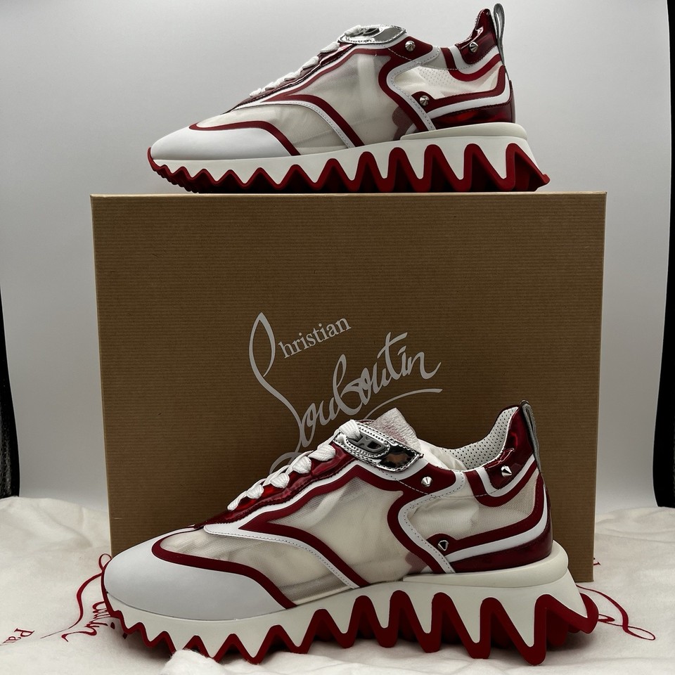 Christian Louboutin Sharkina Flat Bianco/Loubi | Women’s Size 9 US | 39 ...