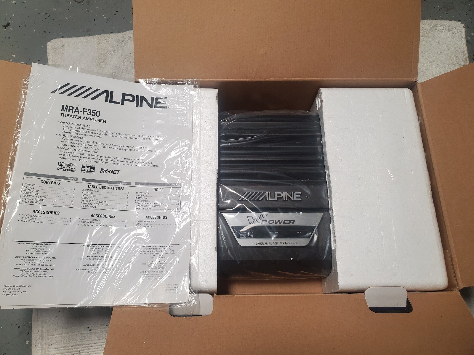 ALPINE MRA-F350 5-Channel Car Theatre Amplifier NEW 793276300768| eBay