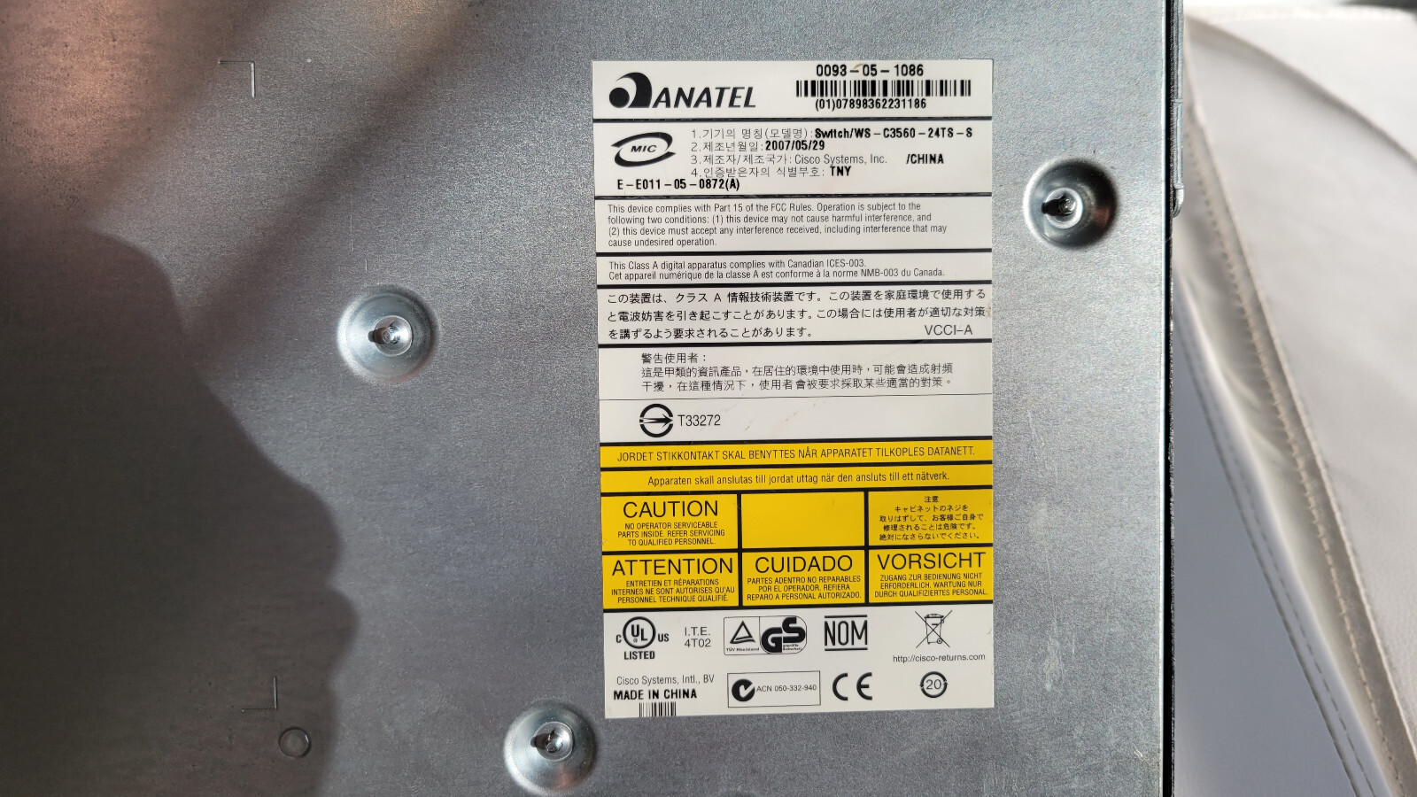 CISCO CATALYST 3560 24-PORT POE FAST ETHERNET NETWORK SWITCH ANATEL ...