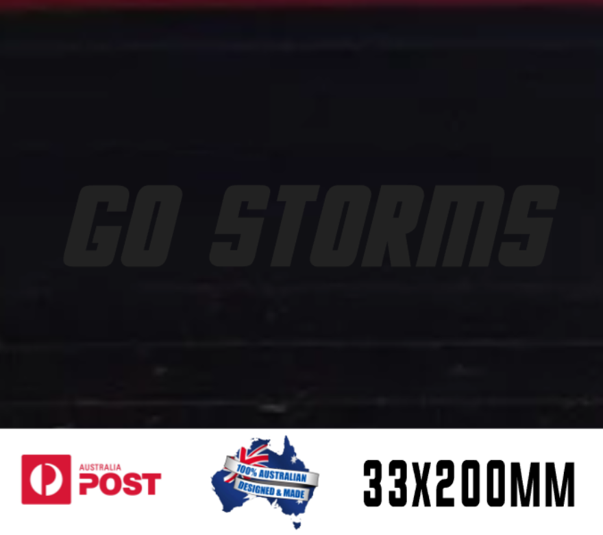 Storms NRL Windshield Windscreen Laptop Sticker Decal BLACK | eBay ...
