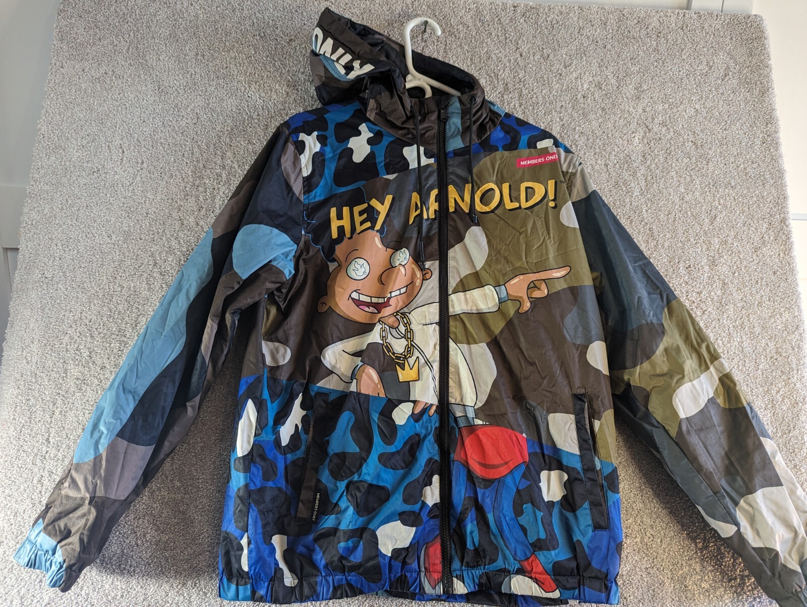 **HEY ARNOLD Nickelodeon X Members Only Size MEDIUM H… - Gem