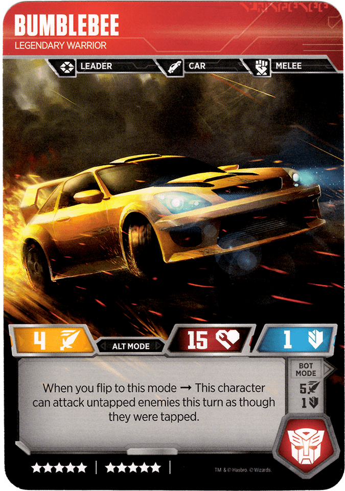 Transformers TCG Bumblebee SRT T09 Super Rare Wave 1 Autobot | eBay