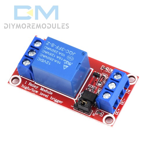 12V 1 Channel Relay High & Low Level Trigger Module With Optocoupler ...