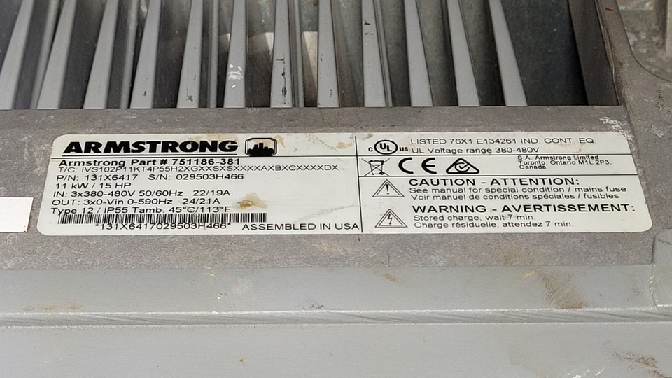 Armstrong IVS 102 Intelligent Variable Speed controller | eBay