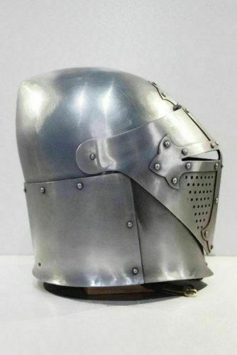 18 GA SCA LARP Medieval Helmet Bascinet Hounskull Steel Armor Helmet | eBay