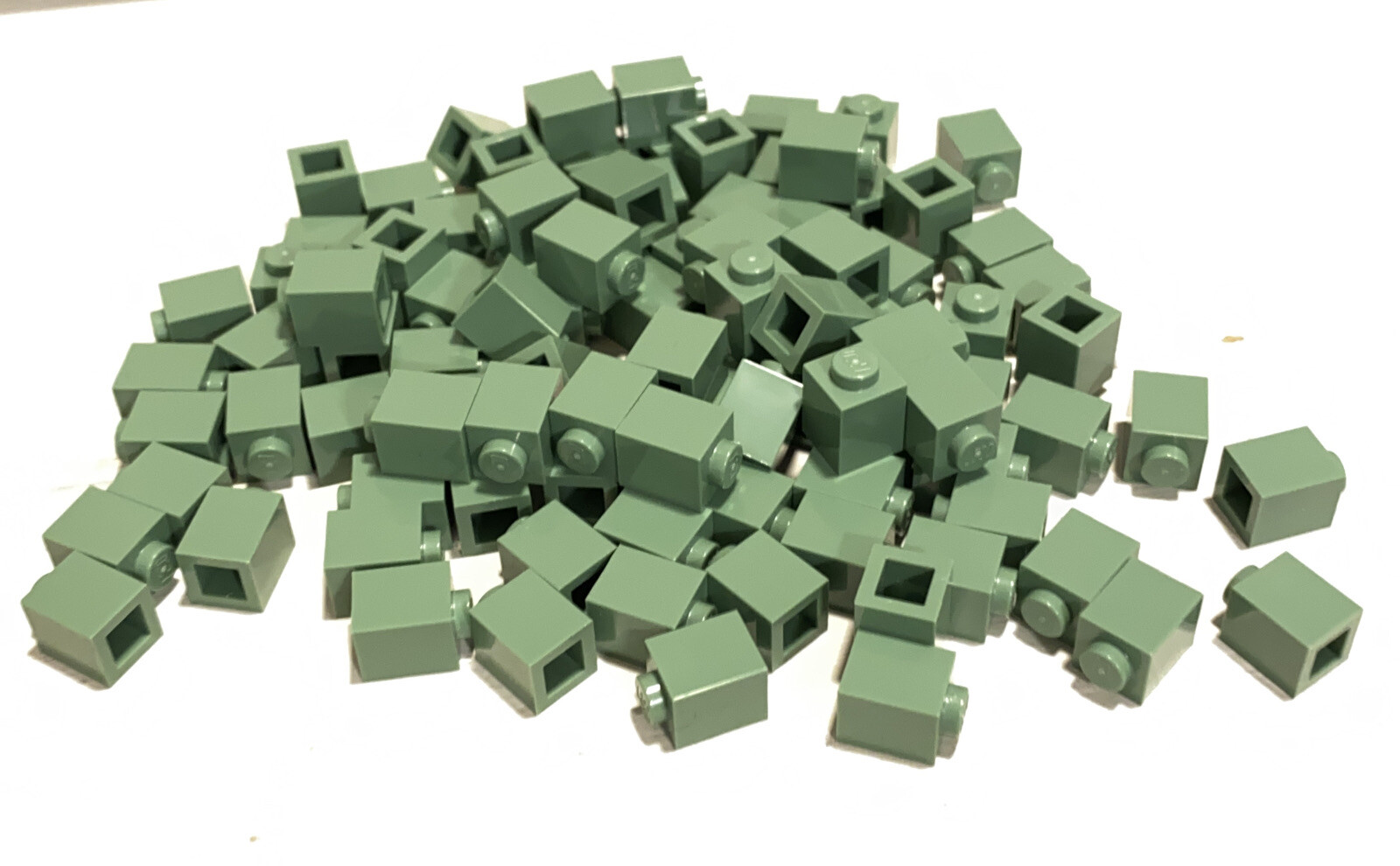 LEGO LOT OF 100 NEW SAND GREEN 1 X 1 BRICKS PIECES Authentic #3005 | eBay