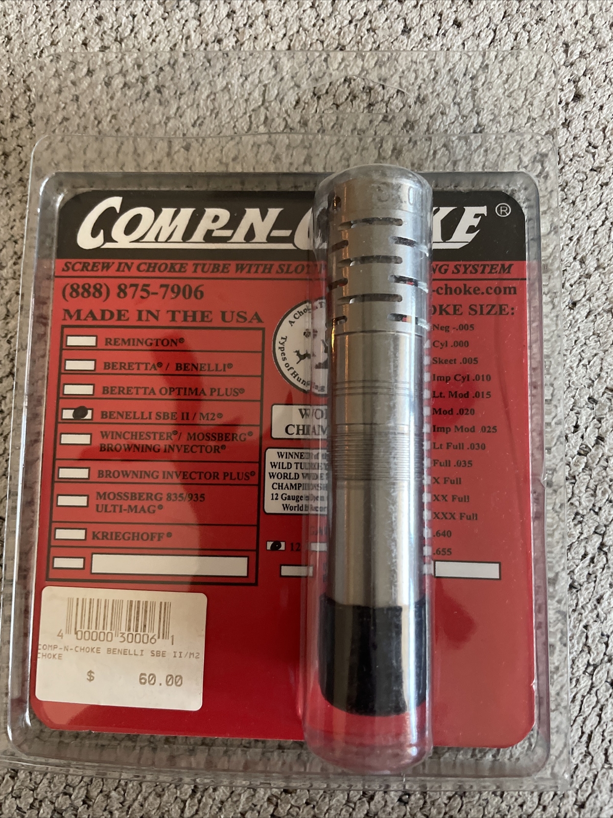NEW BENELLI SBEII, M2 COMP-N-CHOKE PORTED STAINLESS 12GA CHOKE TUBE ...