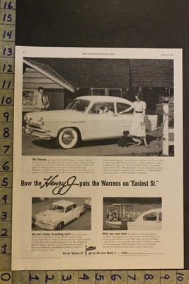 1953 KAISER FRAZER HENRY J POODLE DOG CANOE WILLOW RUN MOTOR CAR AUTO ...