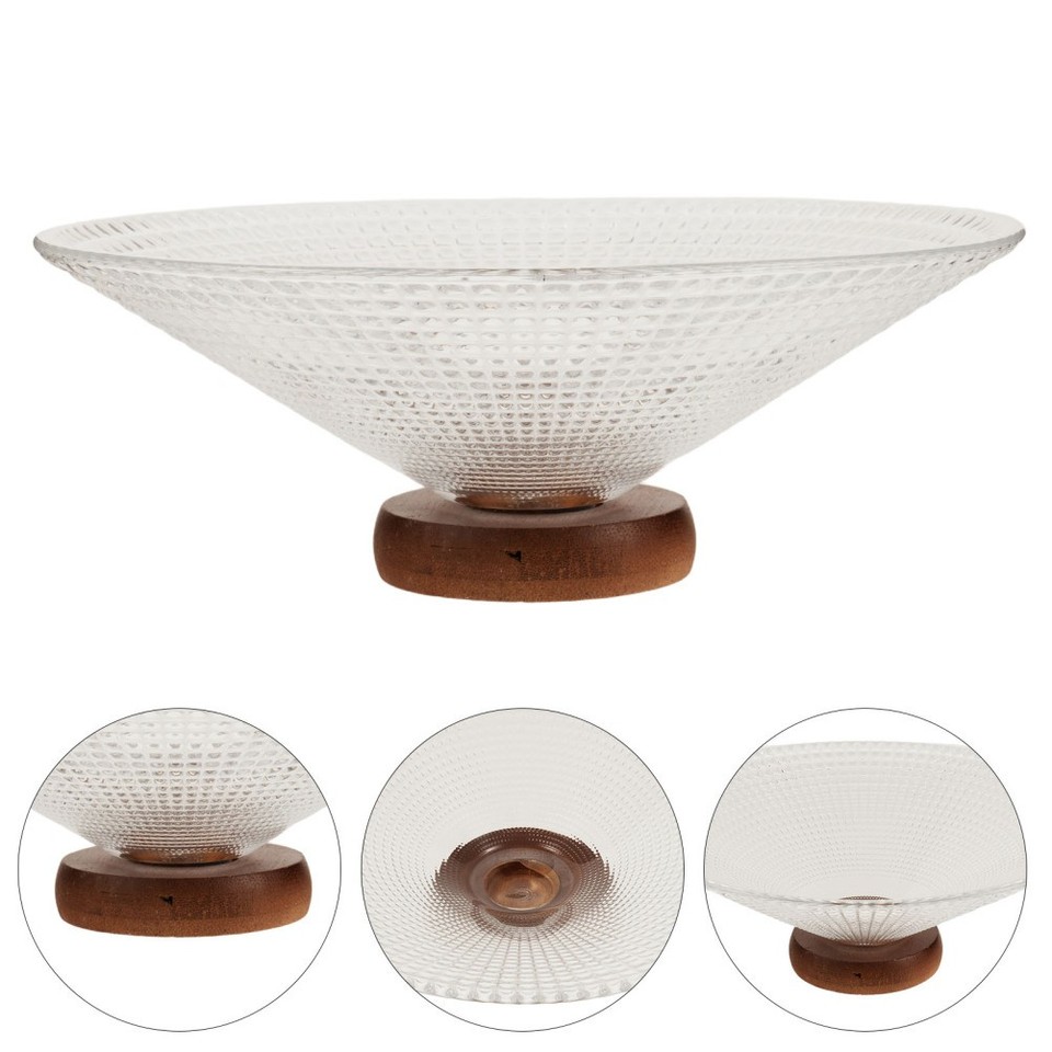 Decorative Bowl Fruit for Kitchen Counter Clear Glass Salad Plates Food ...