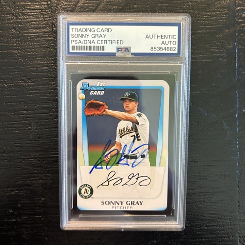 Sonny Gray 2011 Bowman 1st Autograph Signed Card PSA/DNA COA Rookie ...