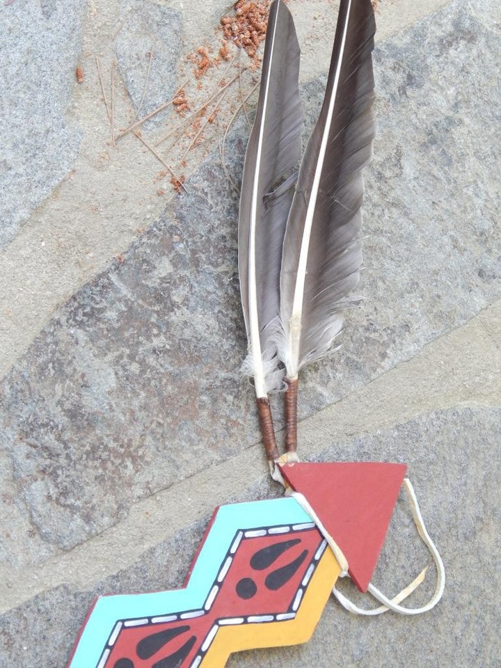 36" L VINTAGE HOPI PUEBLO INDIAN LIGHTENING STICK - fabulous design ...