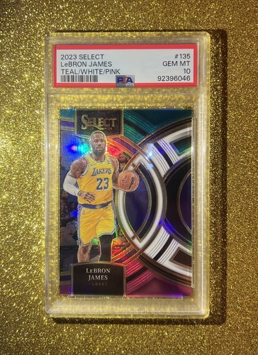 LeBron James #135 [Teal White Pink Prizm] 33/49 2023 Panini Select PSA ...