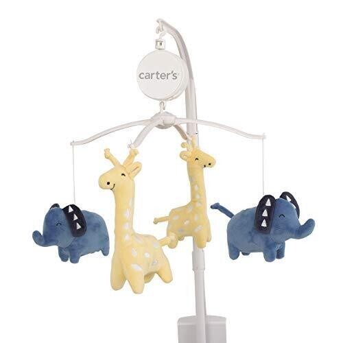Carter's Modern Jungle Pals Blue & Yellow Elephant & Giraffe Musical ...