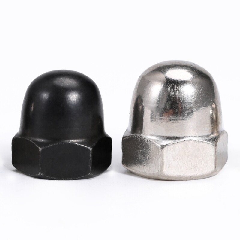 Hex Acorn Nut Cap Nuts M3 M4 M5 M6 M8 M10 M12 Nickel Plated/Black Zinc ...