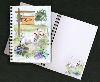 Bull Terrier (White) Dog Notebook/Notepad + small image on each page | eBay
