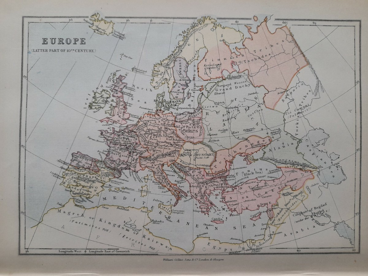 10th Century Map Of Europe Middle Ages Wikipedia