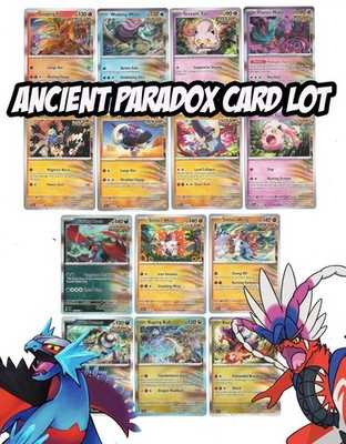 Ancient Paradox Pokemon Lot - 14 Cards Koraidon Roaring Moon Raging ...