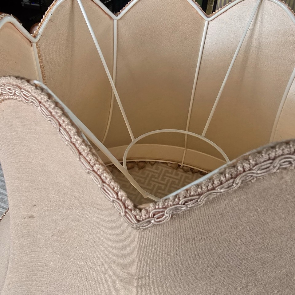 Vintage Fringed Extra Large Lampshade Standard Floor Lamp Shade ...