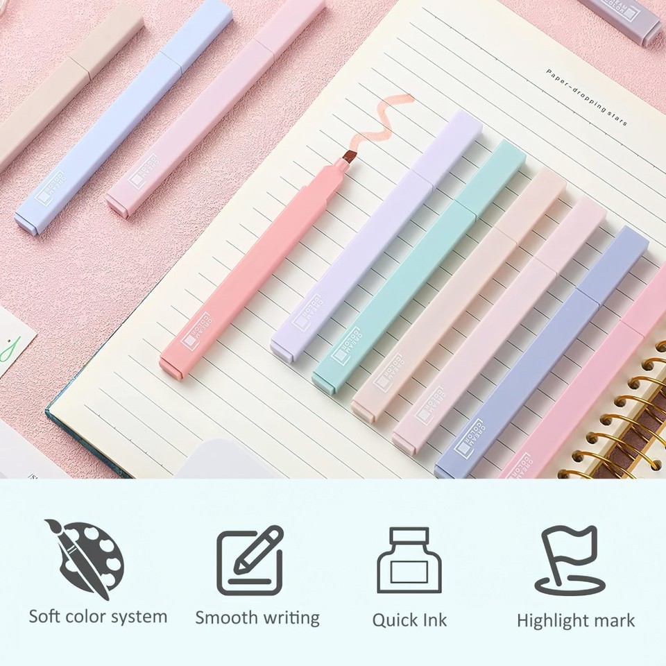 12 Pcs Highlighter Pen Set Student Small Highlighters Journal Pens ...