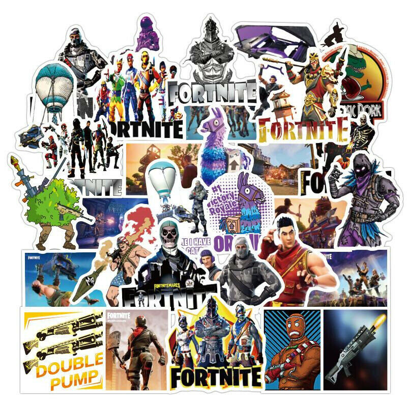 Mix 10/50 PCs Fortnite PC Epic Game Luggage Notebook Sticker-No ...