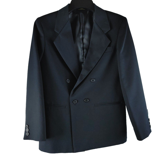 Arrow Boys Size 14R Double Breasted 4 Button Black Suit Blazer | eBay