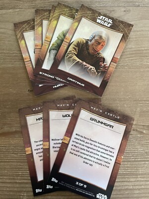 Topps Star Wars Force Awakens Series 2 Maz's Castle Set (9 Cards ...