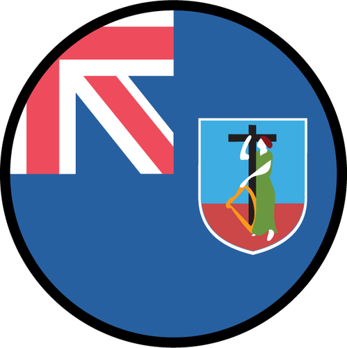 Montserrat Flag Circle Sticker Decal | eBay