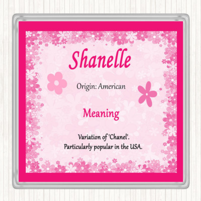 Shanelle Name Meaning Drinks Mat Coaster Pink | eBay