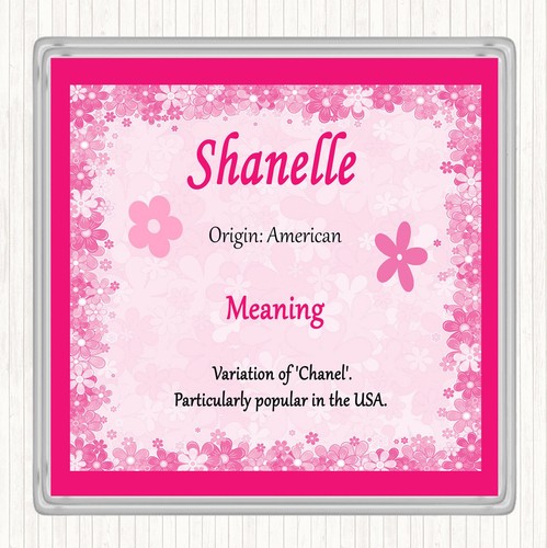 Shanelle Name Meaning Drinks Mat Coaster Pink | eBay