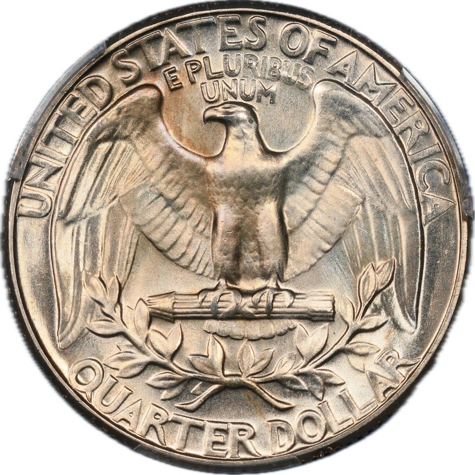 MS67 1965 25C Washington Quarter, PCGS Trueview- Lightly Toned Bright ...