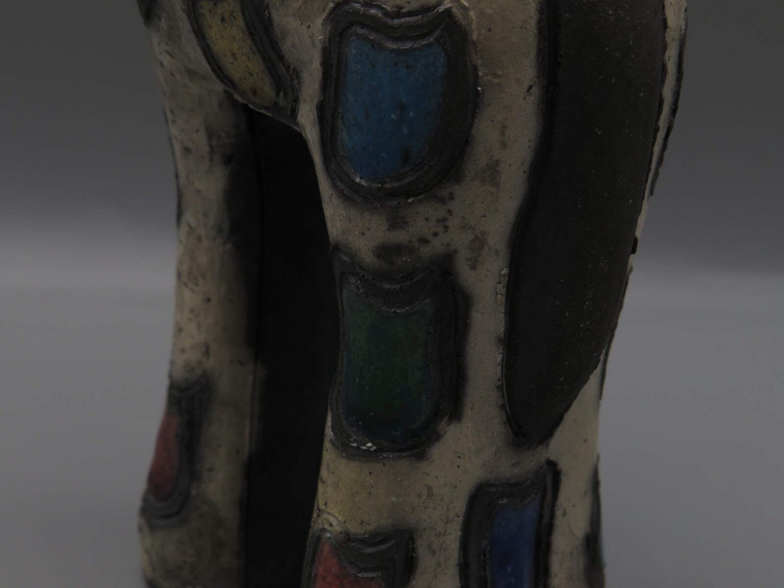 Fenix Botswana Patchwork/Multicolored Raku Giraffe Figurine ...