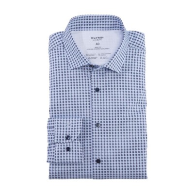 Olymp Level Five 24/Seven Men's Business Shirt Blue 207144 11 Blue ...